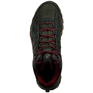 Columbia Men's Redmond III Mid Waterproof Hiking Shoe, Nori/Red Jasper, 13