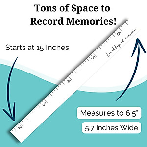 HEADWATERS STUDIO Boho Growth Chart for Wall - Wooden Growth Chart for Kids, Height Chart for Wall, Kids Height Wall Chart, Kids Sizing Chart, Wall Height Chart for Kids - Love Beyond Measure, White