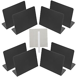 Ciieeo 1 Set Chalkboard memo Board Sign Desktop memo Board Chalk Board Sign Board Writing memo Board Standing Message Board Food Labels for Party Buffet Plastic Small Card erasable
