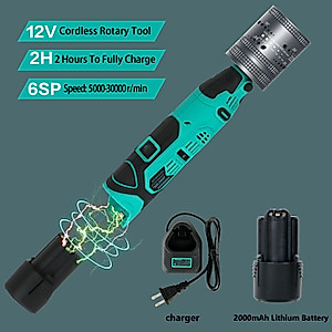 SONNLER Cordless Tungsten Electrode Sharpener Grinder For TIG welding, 6 sizes&10 angles, Cordless TIG Welding Rotary Tool with 12V Battery, 10 Pro Diamond Wheels, 3 CNC Mandrels