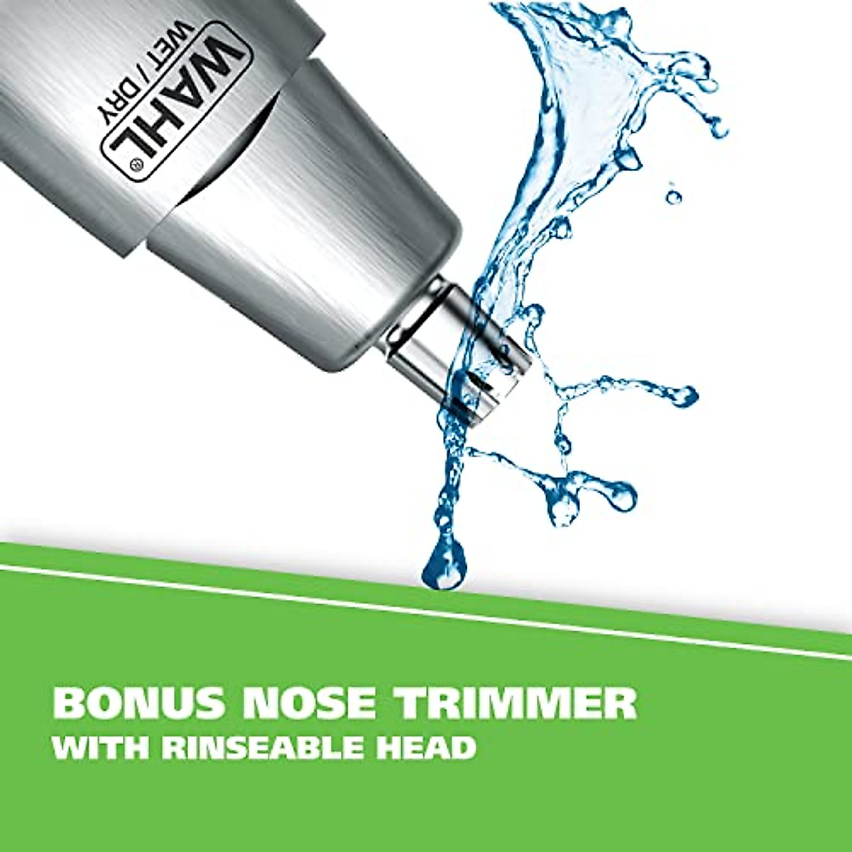 Wahl Groomsman Cord/Cordless Beard Trimming kit for Mustaches, Hair, Nose Hair, and Light Detailing and Grooming with Bonus Wet/Dry Electric Battery Nose Trimmer – Model 5623V