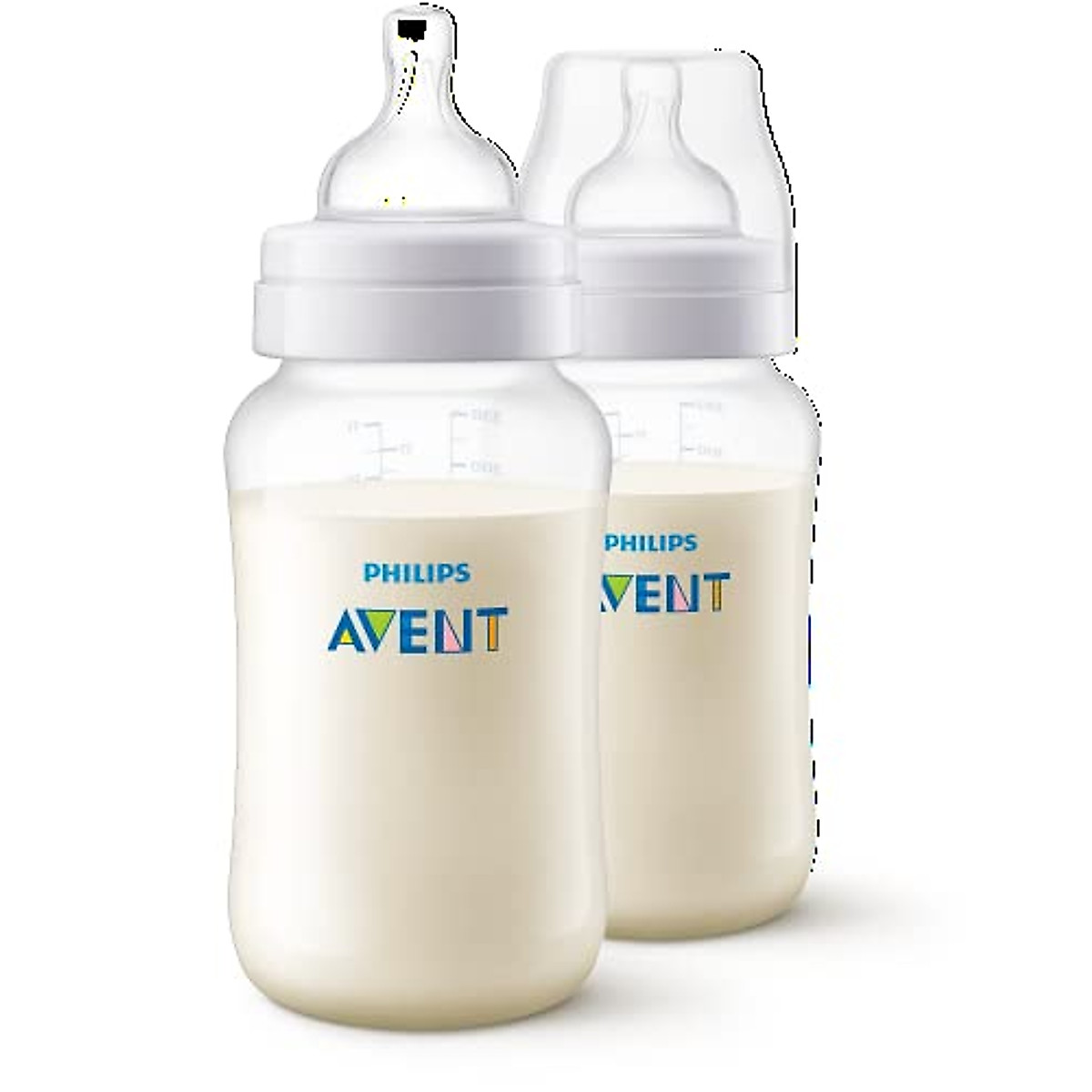 Philips Avent Anti-Colic Baby Bottle 11oz, Clear, Pack of 2, SCF406/24