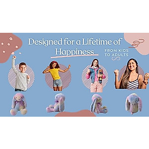 Huggable Happiness Weighted Stuffed Animals | Weighted Plush Toy for Anxiety, Calm and Comfort | Therapeutic Sensory Weighted Plushies Animal | Cute Stuffed Animals | 18in - 3lb