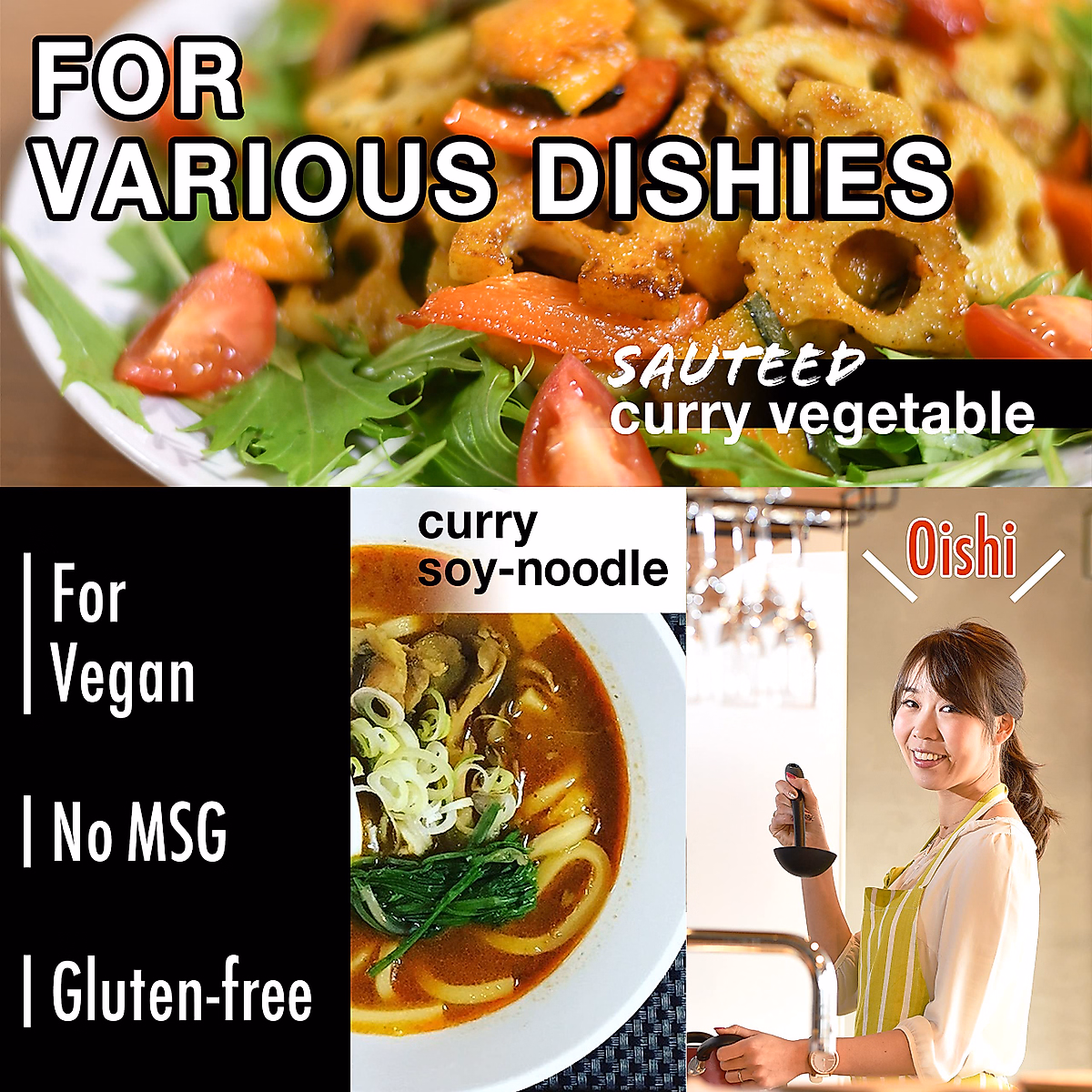 YAMASAN KYOTO UJI Curry - Japanese Food - Vegan Food - Japanese Curry Powder, Plant Based, Gluten Free, No Chemical Seasoning, FOR 4-5 DISHES, 5.29oz(150g)