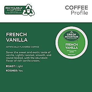 Green Mountain Coffee Roasters French Vanilla Coffee, Keurig Single-Serve K-Cup pods, Light Roast, 32 Count