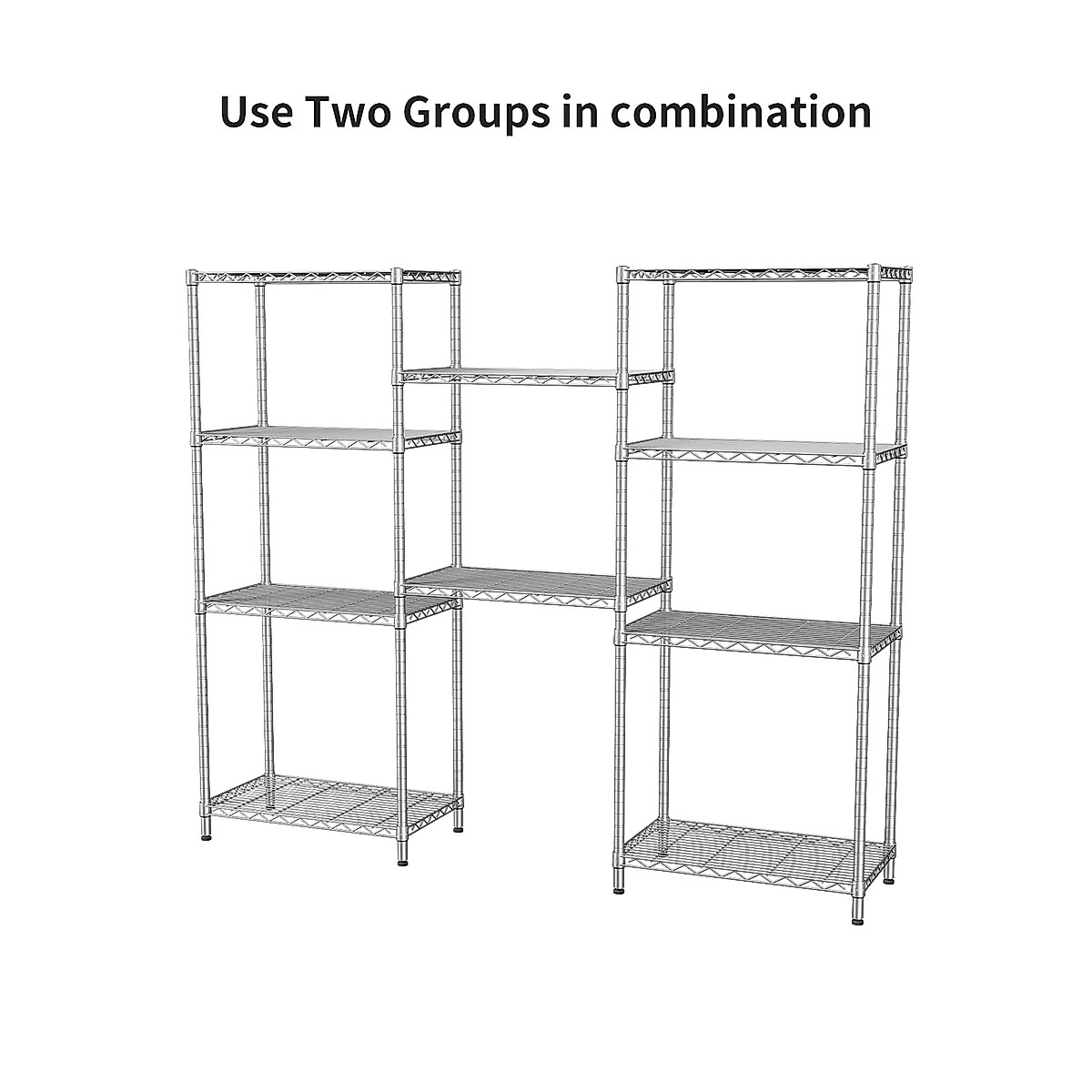 SINGAYE 5 Tier Adjustable Storage Shelf Metal Storage Rack Wire Shelving Unit Storage Shelves Metal 660Lbs Capacity 23.6" L x 14" W x 59.1" H for Pantry Closet Kitchen Laundry Silver