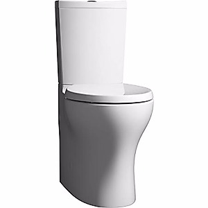 KOHLER 4008-0 Reveal Elongated, Grip-Tight Bumpers, Quiet-Close Release Hinges, Quick-Attach Hardware, No Slam Toilet Seat, White