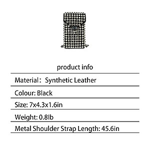 IDJIUKAI Women's Bling Crystal Rhinestone Phone Crossbody Bag Sparkly Glitter Purse for Evening Party Prom Wedding