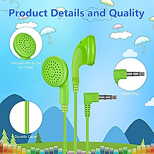 ZXQZYM Bulk Earbuds Headphones 50 Packs for Classroom Kids,Wholesale Multi Colored Earphones Earbuds Headphones Bulk Individually Bagged for Students School Library Museums Hospitals Hotels