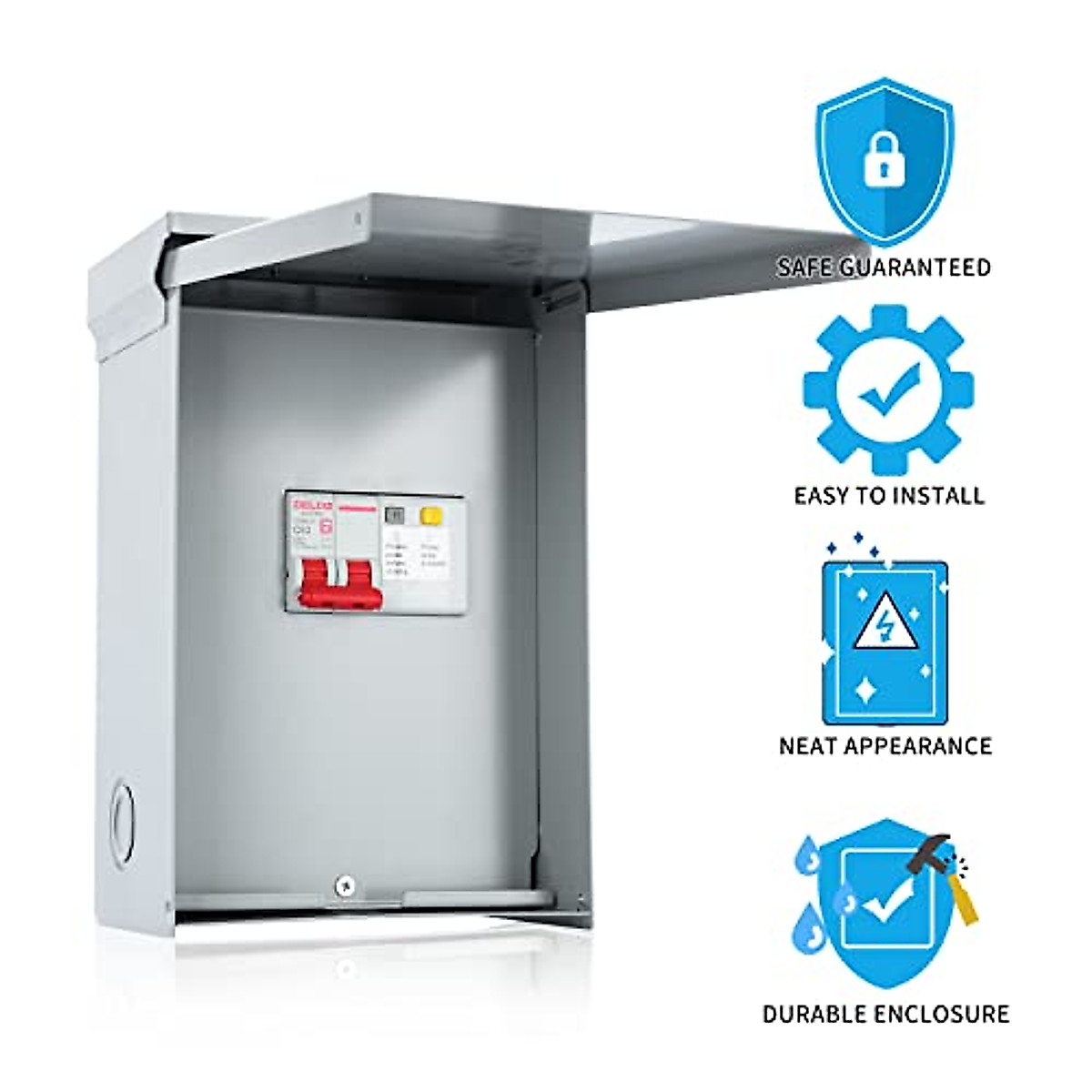 Briidea 60 Amp Spa Panel with 3-Pole 60 Amp GFCI Breaker, IP 65 Waterproof, Ideal for Spas, Hot Tubs, Swimming Pools, Home