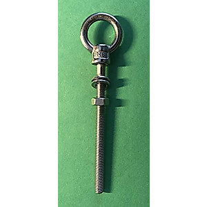 US STAINLESS 2 Pieces Stainless Steel 316 (Shape Type 307) M6 Lifting Eye Bolt 6mm x 80mm Marine Grade