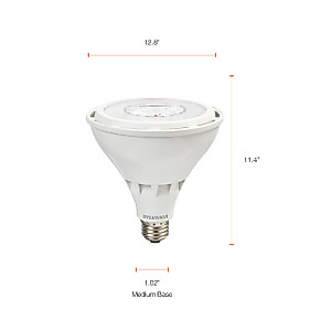 LEDVANCE Sylvania Night Chaser LED PAR38 Light Bulb, 250W = 23W, 22 Year, Dimmable, Super Bright 2650 Lumens, Wet Rated, 5000K, Daylight - 2 Pack (41358)