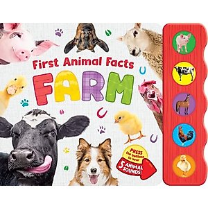 First Animal Facts: Farm-5 Button Animal Sounds Book