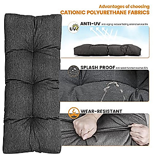 ROFIELTY Custom Outdoor/Indoor Bench Cushion,Bench Cushions_Piano Bench Cushion_Patio Furniture Cushions,Bench Cushions for Indoor/Outdoor Furniture