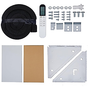 ROVSUN 8000 BTU Air Conditioner Window Unit with Heat, 4-in-1 Window AC Unit Cooler, Heater, Dehumidifier & Fan with Timer, Remote Control & Installation Kit for Rooms up to 350 Sq. Ft, 115V/60Hz