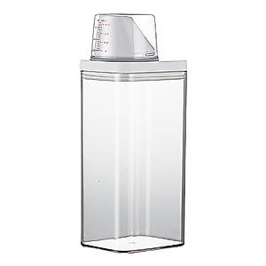 Laundry Detergent Dispenser, Washing Powder Storage Detergent Container with Measuring Cup, Laundry Powder Container Fabric Softener Box, Detergent Dispenser for Bathrooms Toilets