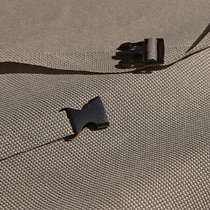 Budge P1W01PM1 English Garden Patio Chair Cover Heavy Duty and Waterproof, Medium, Tan Tweed