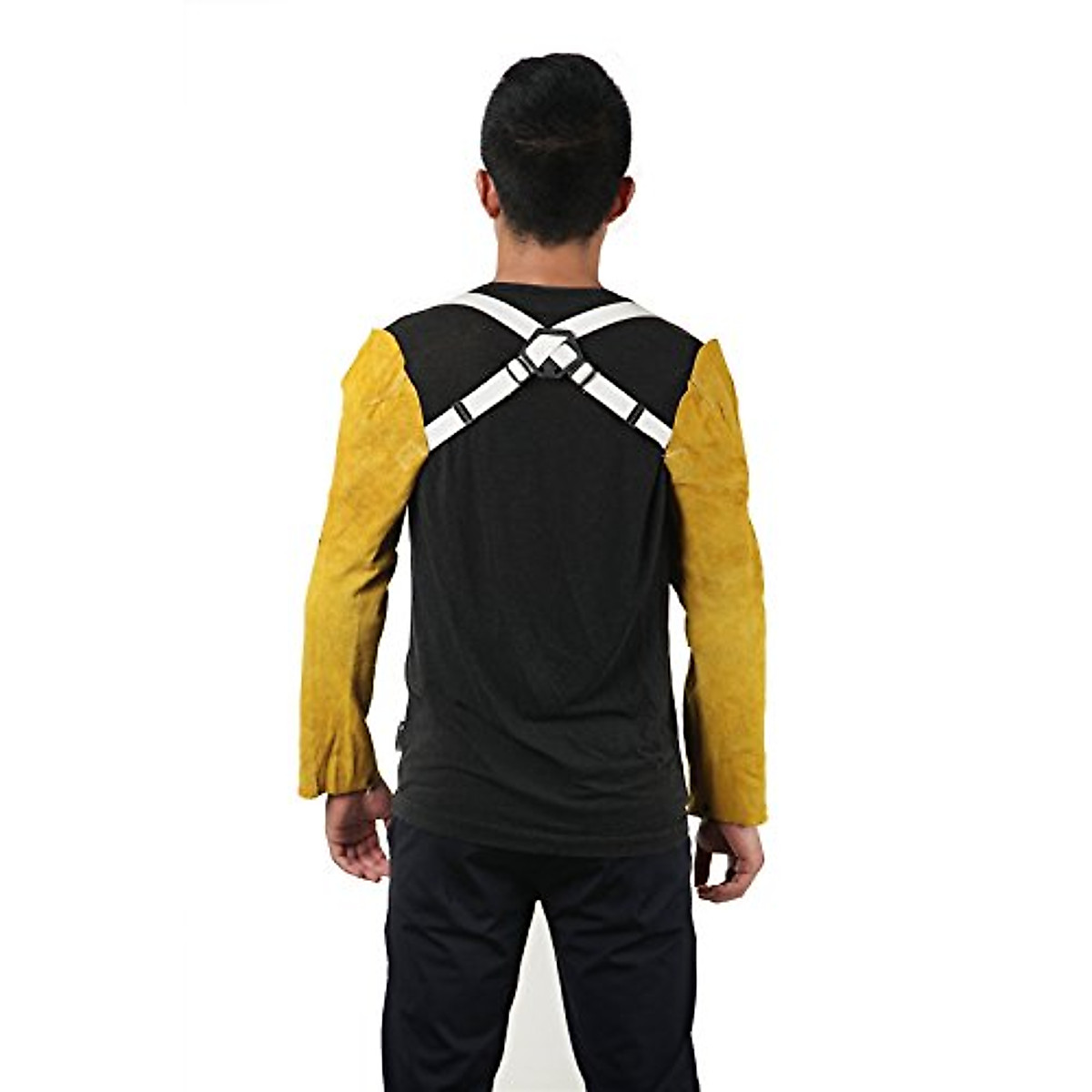 Joyutoy 24" Welders Sleeve Leather, Brown with Shoulder Extension,Heat Resistant (Sleeves 3)