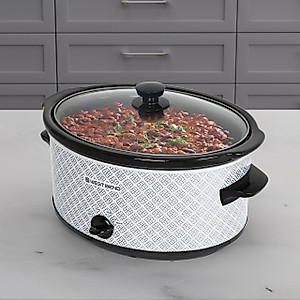 West Bend Slow Cooker 6-Quart Manual Crockery Style with Dishwasher Safe Oval Ceramic Crockpot and Glass Lid Two Temperature Settings Plus Keep Warm, 330-Watts, Silver
