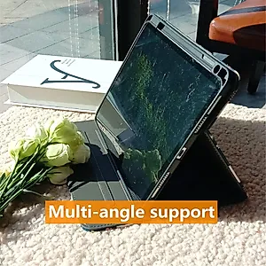 ManZePai Handmade Vintage Fabric Case with Pencil Holder for iPad Air 11/13 Inch 2024/for iPad Pro 11 Inch 12.9 Inch/for iPad Air 4th 5th Gen/for iPad 7th 8th 9th 10th Gen/Mini 6,Apple Pencil Charging