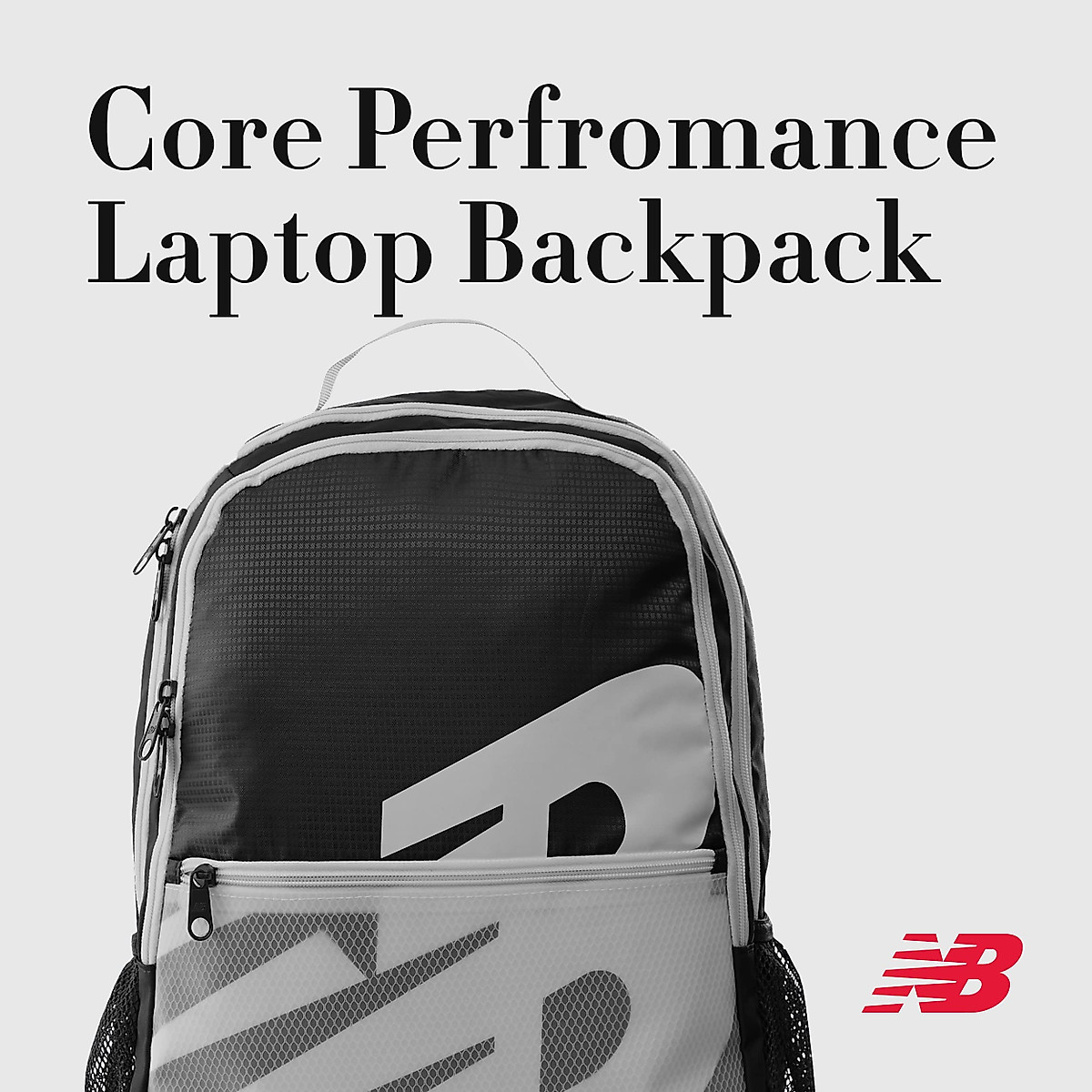 Concept One New Balance Laptop Backpack, Core Perfromance Travel Bag for Men and Women, Black, One Size
