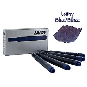 Lamy Fountain Pen Ink Cartridges, Black/Blue Ink, 4 Packs of 5 Cartridges (LT10BKBL)