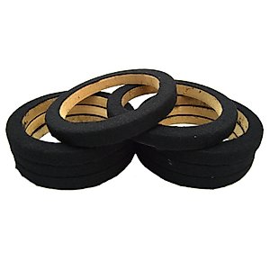 Nippon America 8 Pieces 6.5 Inch MDF Wood Speaker Spacer Rings with Black Carpet 4 Pairs -RING-065Cbk