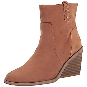 Dr. Scholl's Shoes Women's Mirage Mid Shaft Boots Calf, Chipmunk Brown Fabric, 8