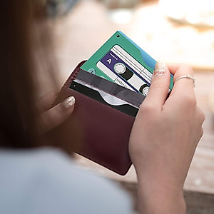 LotFancy RFID Blocking Sleeves (19 Pack, 14 Credit Card Sleeves + 5 Passport Sleeves) for Identity Theft Protection, Designed with Cassette Pattern