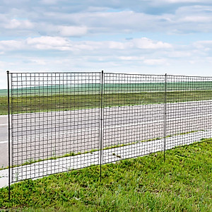No Dig Metal Garden Fence 15ft (L) x 39in (H) Outdoor Animal Barrier Decorative Garden Fencing Border Animal Barrier 4 Panels + 1 Gate for Yard Patio, Black
