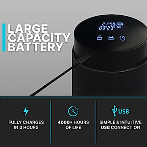 Herb Guard Auto-Cure Smart Jar and Vacuum Seal Curing Jar with Built In Hygrometer (2 Liter) Curing Kit & Child Resistant Container Keeps Herbs and Serving Spices Fresh for Months