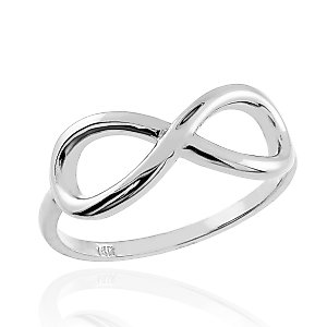 Polished 10k White Gold Infinity Ring (8)
