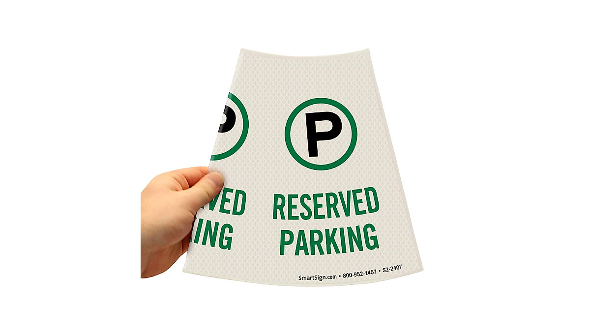 Reserved Parking Reflective Cone Sleeve - Durable & Easy to Use
