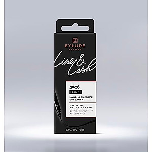 Eylure Line & Lash 2-in-1 Adhesive Eyeliner, Black
