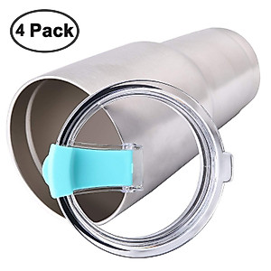 Tumbler Replacement Lids, IHUIXINHE Spill Proof and Splash Resistant Lid for Rambler, Ozark Trail, Rtic, BPA Free & Straw Friendly (30 Oz)