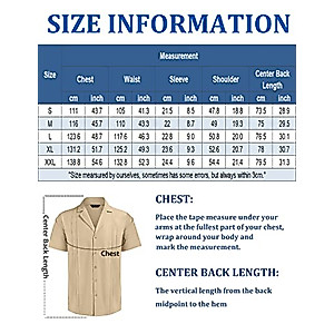 COOFANDY Men Casual Button Down Shirts Short Sleeve Camp Guayabera Shirts Resort Wear