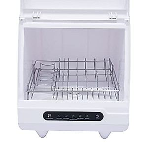 PIAOCAIYIN Countertop Dishwasher, 1200W Portable Mini Dish Washer, 5 Washing Progra, 360° Rotating Deep, Cleaning Tabletop Dishwasher, Mini Dishwasher for Houses, Dorms, Offices, RV