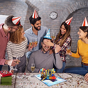 3D Pop Up Birthday Cards, Anniversary Card Happy Birthday Card Postcards Pop up Greeting Cards Birthday Gift Greeting Card for Women Men Kids Husband Wife Mom Dad Daughter Sister Friends (10 Years)