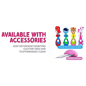 Farber Baby Toddler Toothbrushes Set – Infant Toothbrush 6 Pack with Compact, Soft Bristles and Easy Grip Handle Includes 2 Suction Cup Toothbrush Holders and Toothpaste Squeezer (Pink)