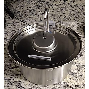 KOOGMOON Cat Water Fountain Stainless Steel, 108oz/3.2L Automatic Cat Fountain, Multi-Filtration, Easy to Clean, Ultra Silent Dog Water Dispenser for Cats, Dogs and Other Pets