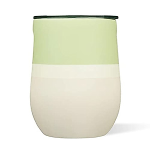 Corkcicle Star Wars Baby Yoda Grogu Stemless Wine Beverage Tumbler, Triple Insulated Stainless Steel, Easy Grip, Non-slip Bottom, Keeps Beverages Chilled for 9 Hours, Reusable Cup with Lid, 12 oz