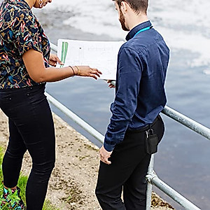 1680D Laser Measure Case Fits for Bosch GLM20 Blaze 65ft Laser Distance Measure & DTAPE DT50 165ft Laser Measure, with Pen Pocket, Belt Buckle & Carabiner, Protective Travel Storage Bag (Black)