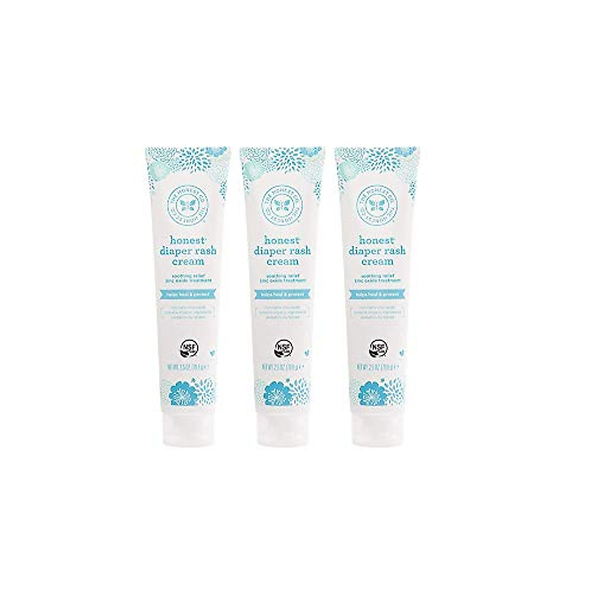 Honest Diaper Rash Cream, 2.5 Ounce (3 Bottles)