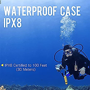 Nothers Clear Universal Waterproof Cellphone Pouch Case,Phone Dry Bag, Lanyard, iPhone 13 12 Pro 11 Pro Max XS XR X 8 7 6SGalaxy S21 20Ultra S10 Note10 9,Up 7.5,2 Pack（Blue+Black）, 21*11.5*1.3cm