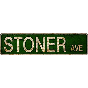 New Retro Metal Stoner Avenue Street Vintage Wall Decoration Home Garden Kitchen Art Sign 4x16 inch