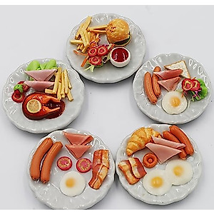 ThaiHonest Mixed 5 Assorted Breakfast Sausage Dollhouse Miniature Food,Collectibles