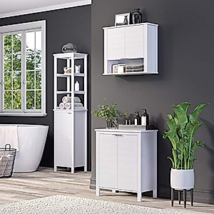 RiverRidge White Madison Collection 2-Door Wall Cabinet