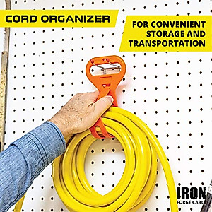 30 Amp Generator Cord - 25 Ft 4 Outlet Generator Power Cable with Organizer, L14-30, 10/4 SJTW, 125/250v, 7500 Watt