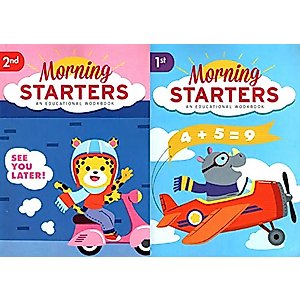 First Grade & Second Grade - Morning Starters Educational Workbooks - Set of 2 Books - v11