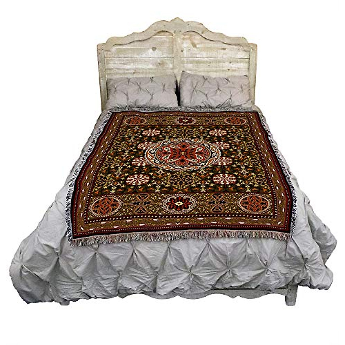 Pure Country Weavers Gothic Medallion Blanket - Patterns Gift Tapestry Throw Woven from Cotton - Made in The USA (72x54)